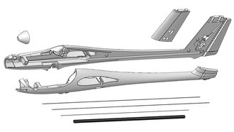 Fuselage and parts Heron - Multiplex - Modelhobby Shop / RC-Netbutik